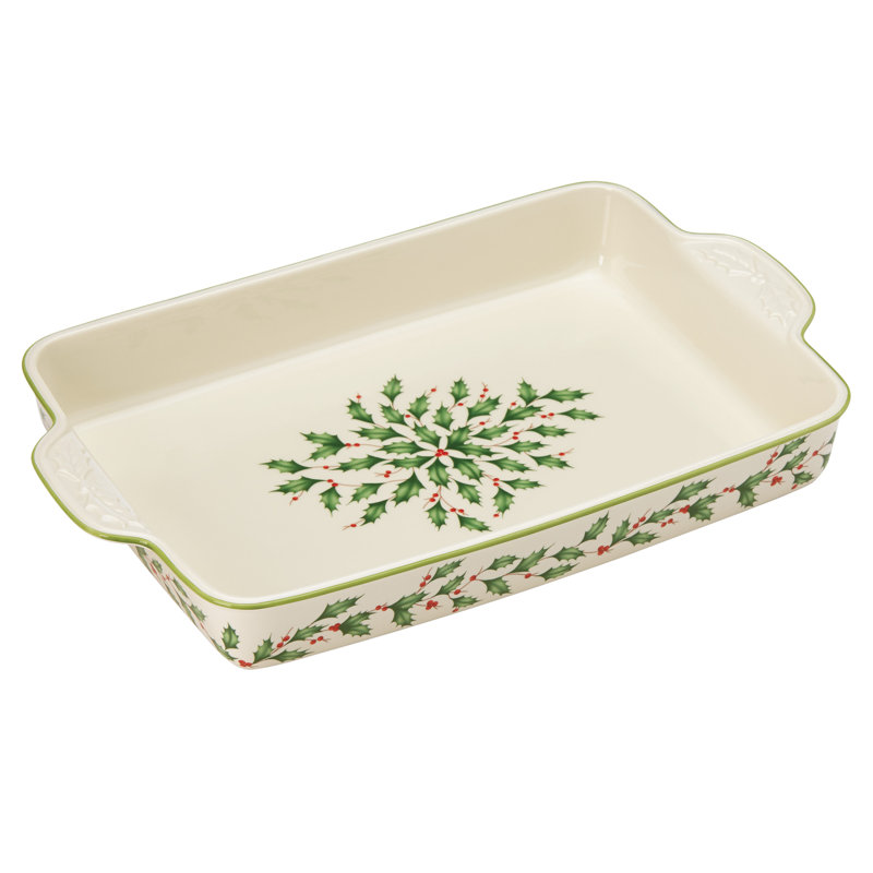 Lenox Holiday 4 Qt. Porcelain Rectangular Baker & Reviews | Wayfair
